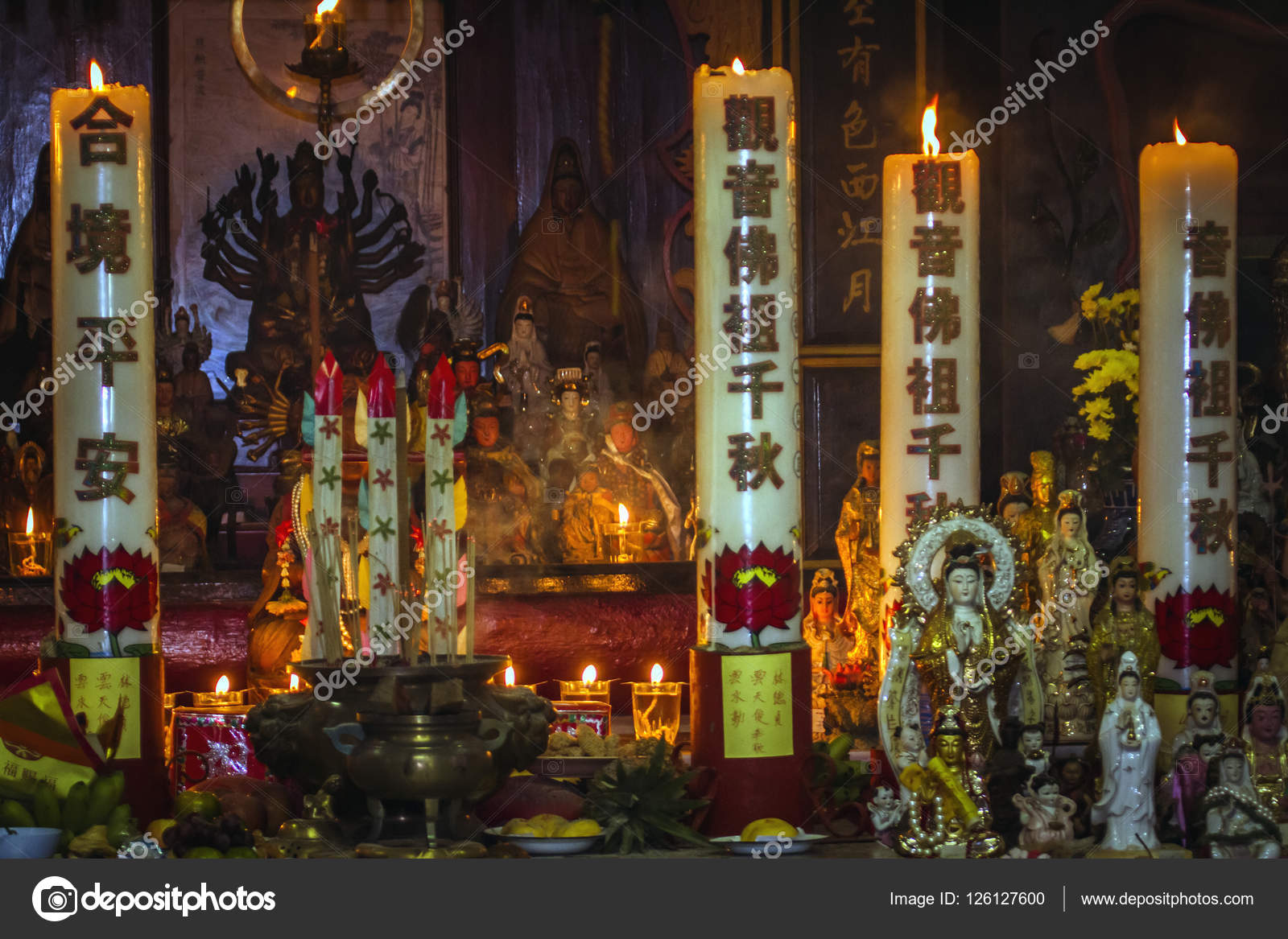 Buddhist festival in Chinese temple in Trang, Thailand Stock Photo by ...
