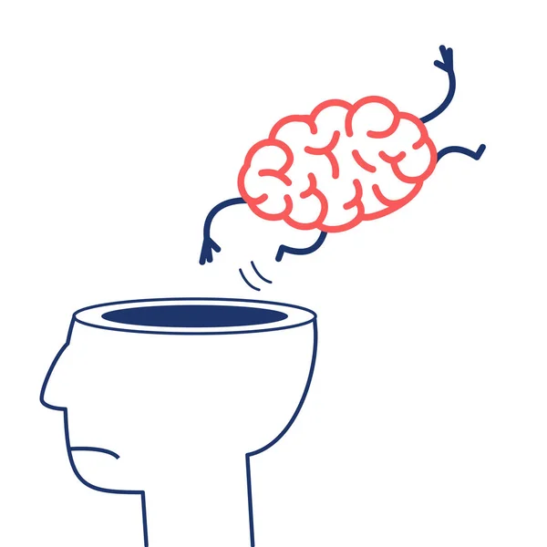 Brain jumping out of the head Stock Vector by ©HonzaHruby 155132522