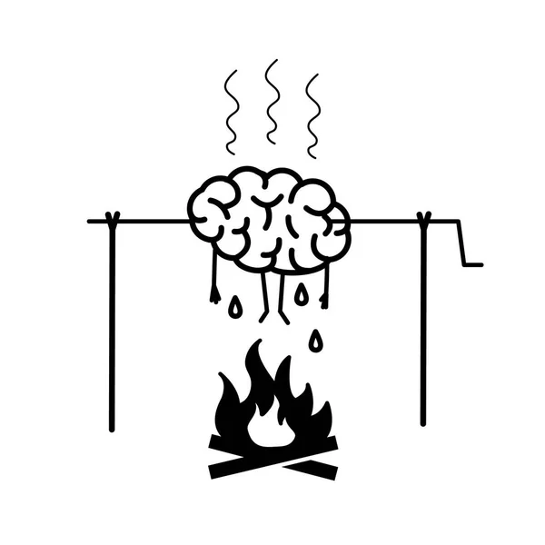 Overworked brain on fire Stock Vector Image by ©HonzaHruby #155133510