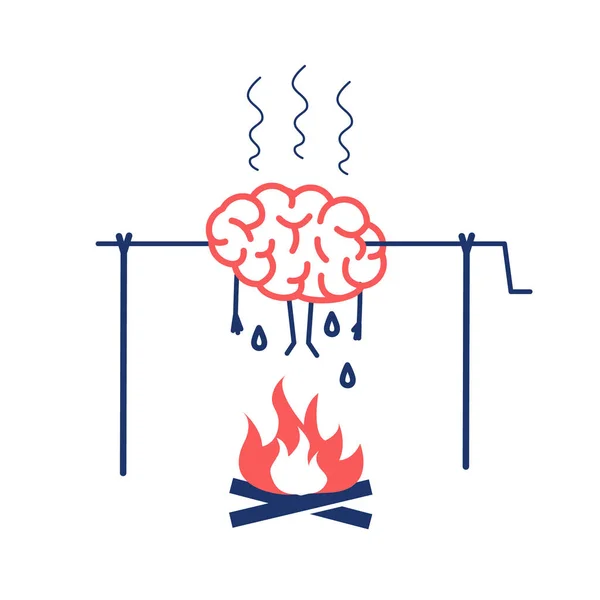 Brain on fire Vector Art Stock Images | Depositphotos