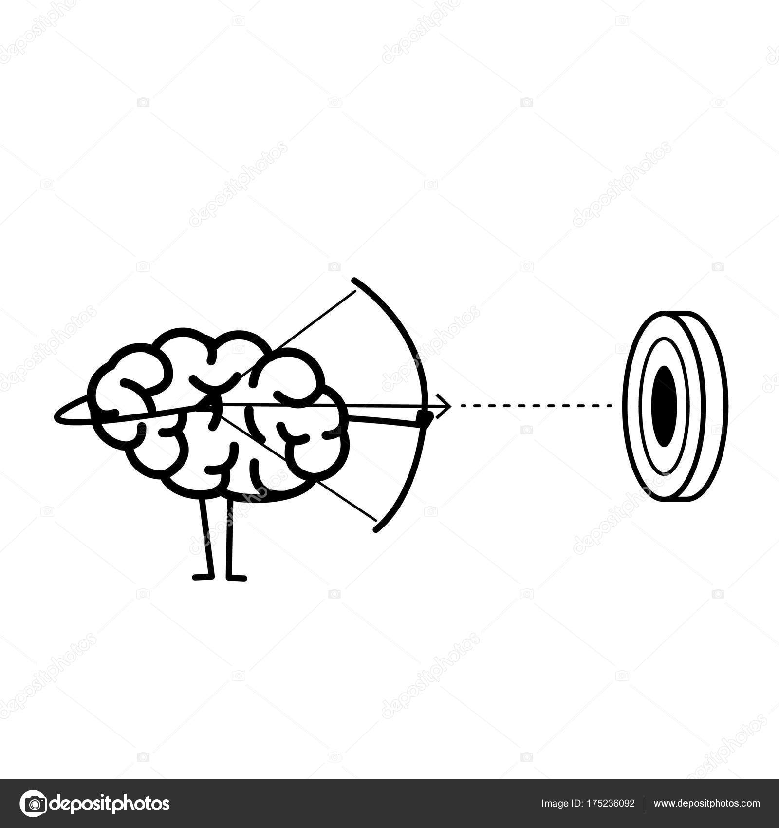 Brain archer aiming target Stock Vector Image by ©HonzaHruby #175236092