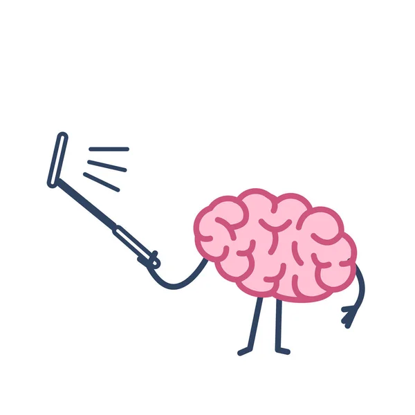 Brain taking selfie with selfie stick Stock Vector Image by ©HonzaHruby ...