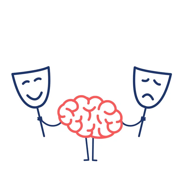 Sad Brain Clipart Image