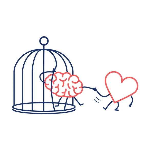 Brain and heart handshake Stock Illustration by ©HonzaHruby #175235606