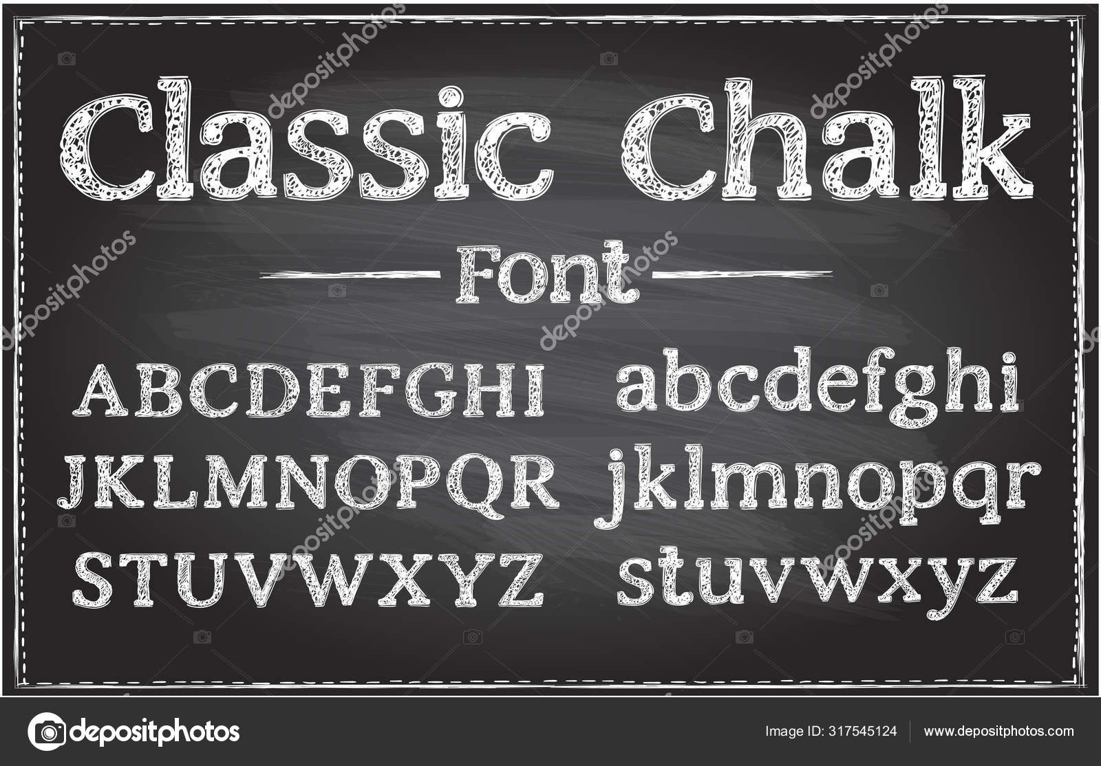 Chalkboard Lettering Font Alphabet