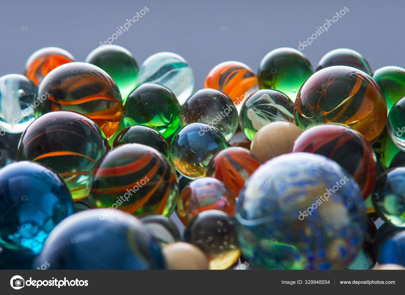 Glass, crystal marbles. — Stock Photo © Kasza #329948554