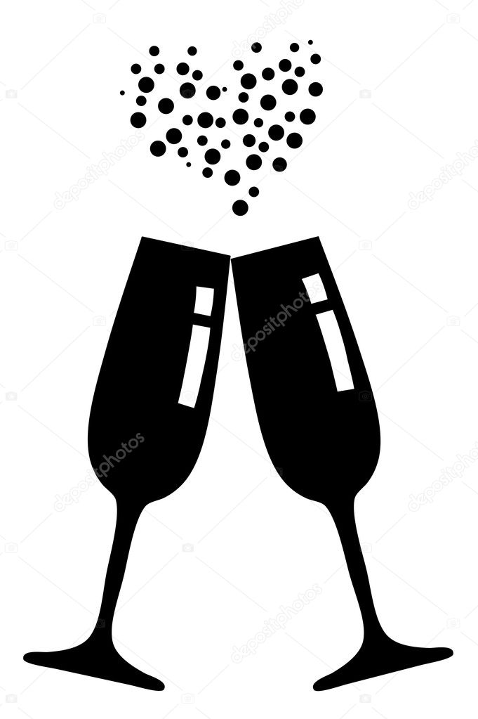 copas de champagne Vector — Vector de stock © lilac-design #128622070
