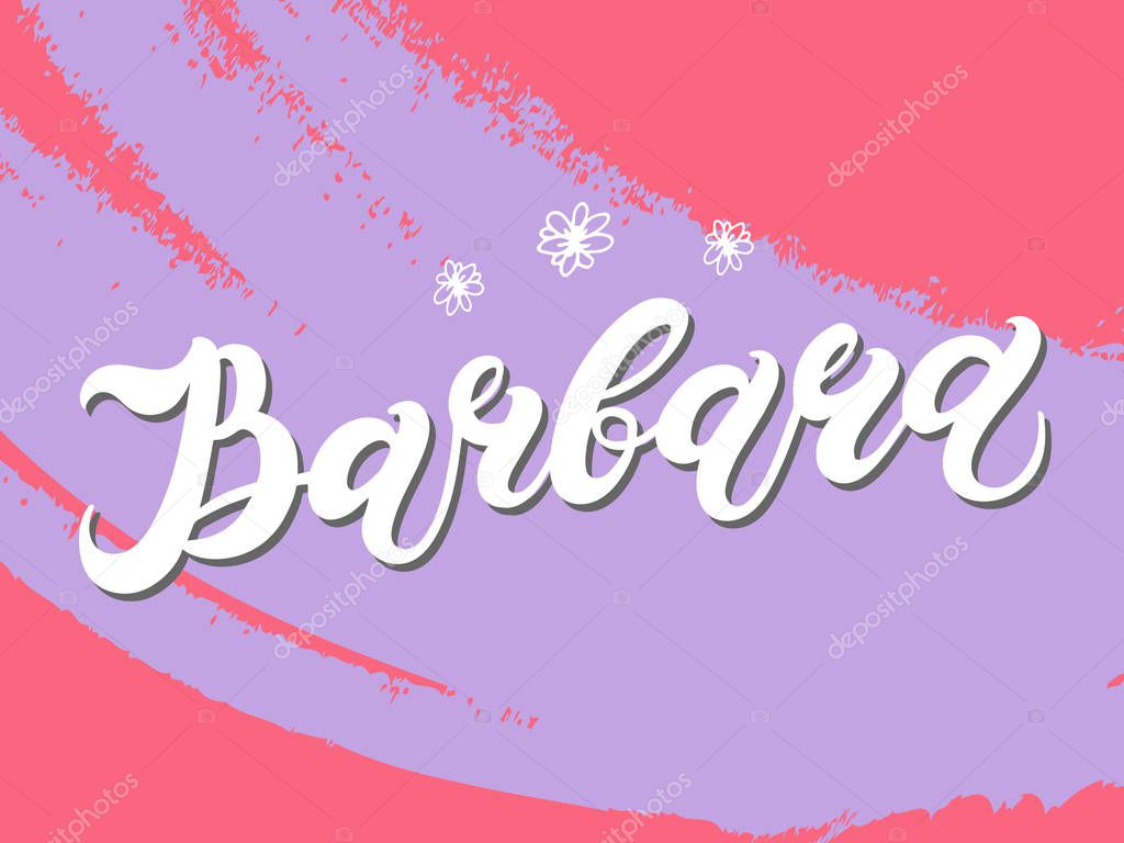 ¡Barbara! El nombre de la mujer. Letras dibujadas a mano. Ilustración ...