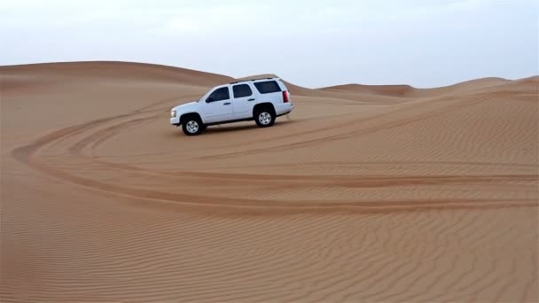 4x4 off road land vehicle taking tourists on desert dune bashing safari ...