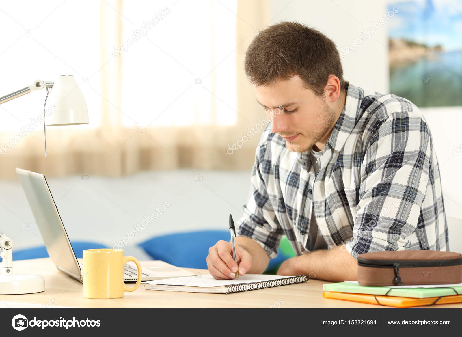 Person Doing Homework