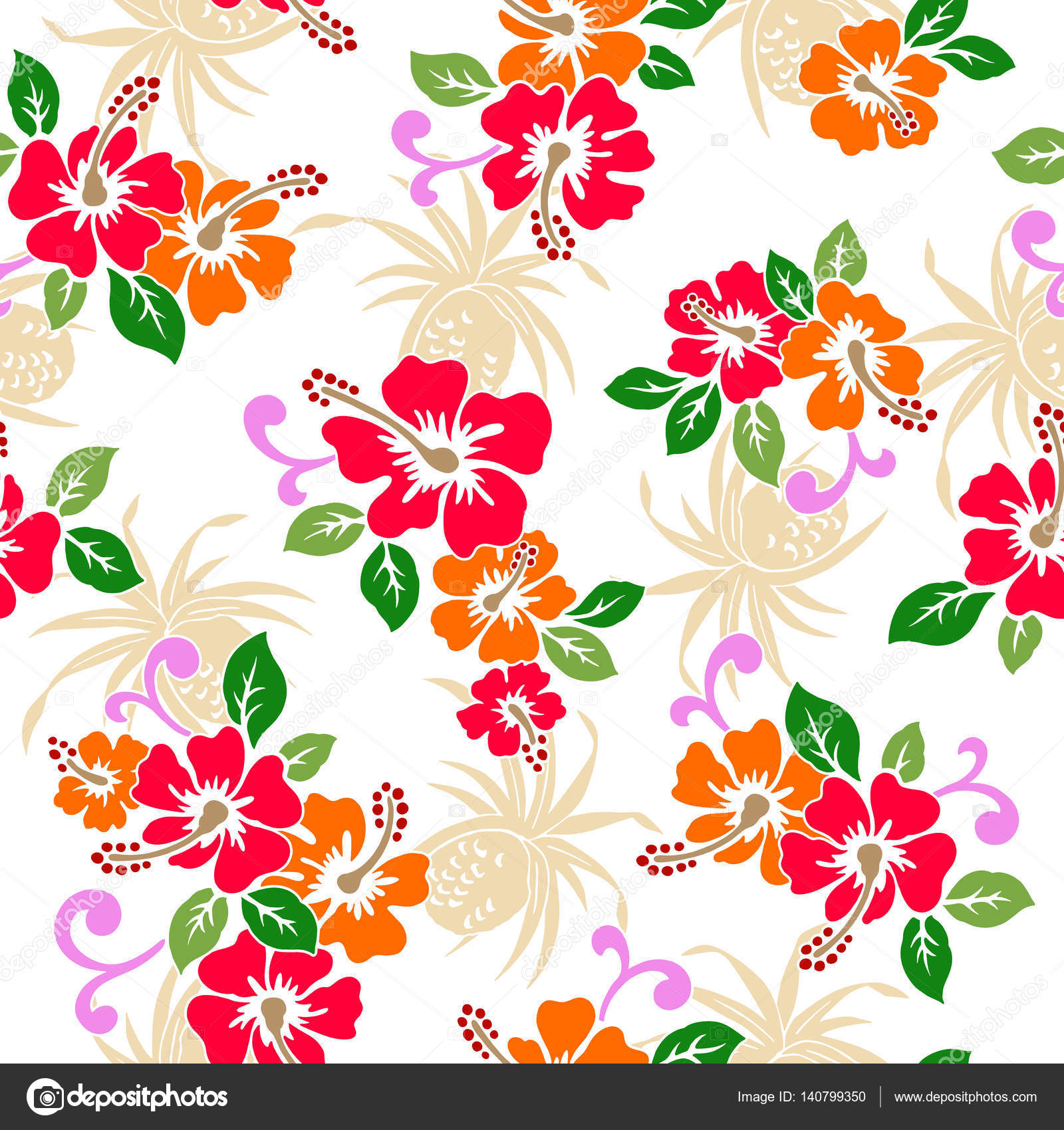 Hibiscus flower illustration Stock Vector by ©daicokuebisu 140799350