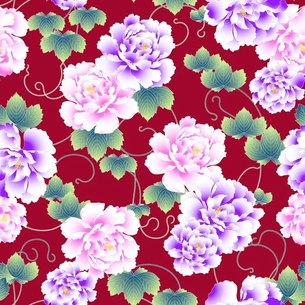 Peony pattern Vector Art Stock Images | Depositphotos