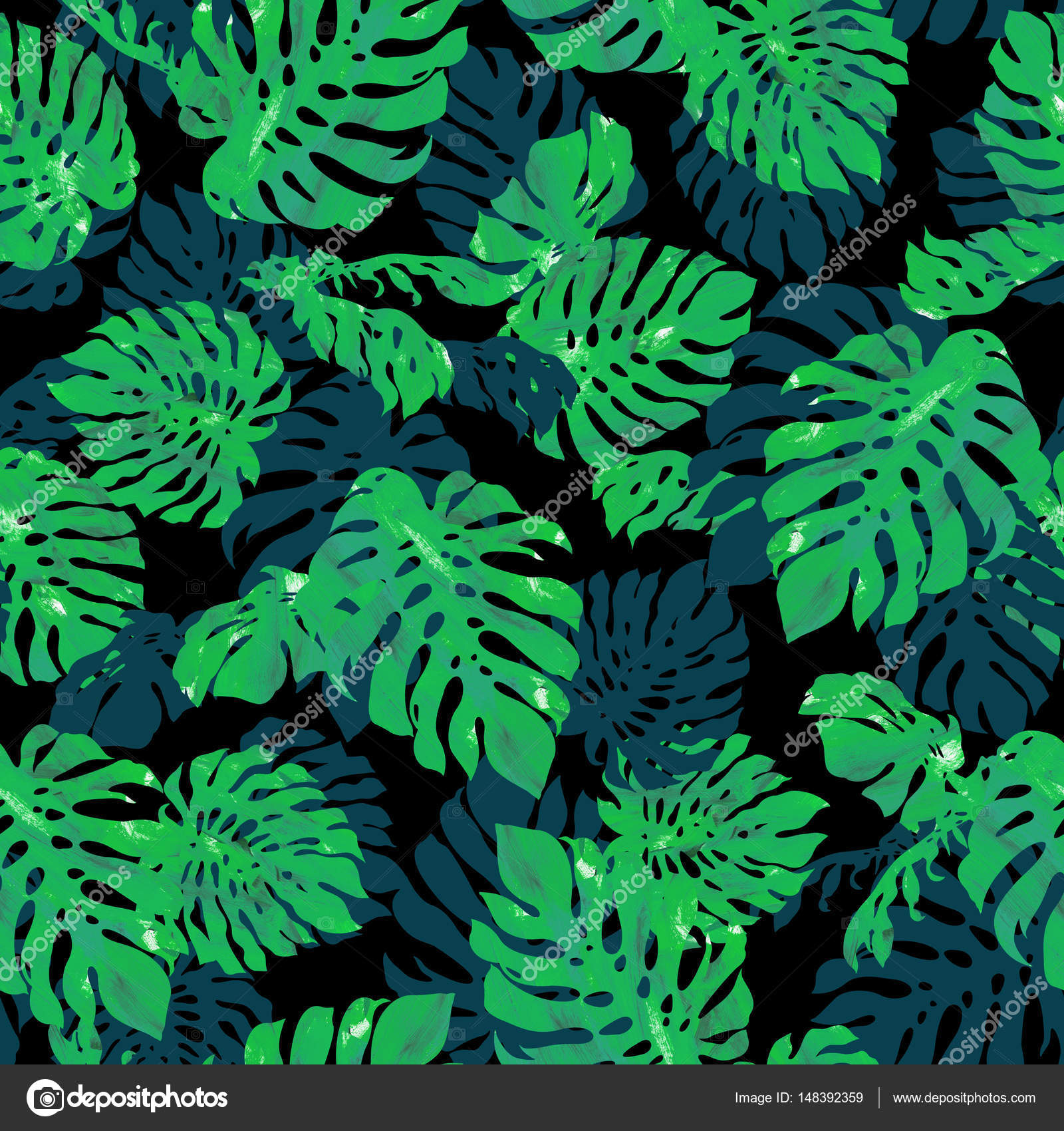 Tropical plants pattern Stock Photo by ©daicokuebisu 148392359