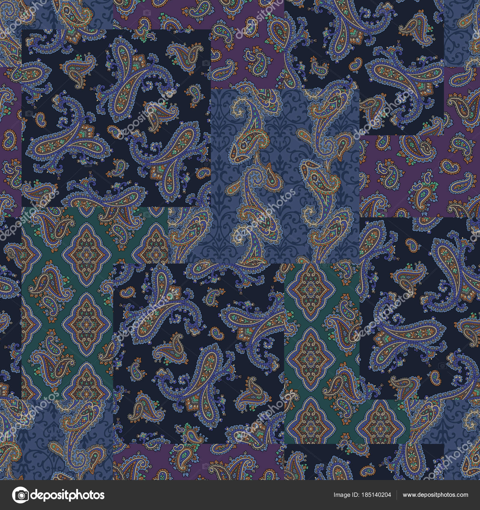 Paisley Patchwork Pattern Paisley Design Patternthis Painting Continues ...