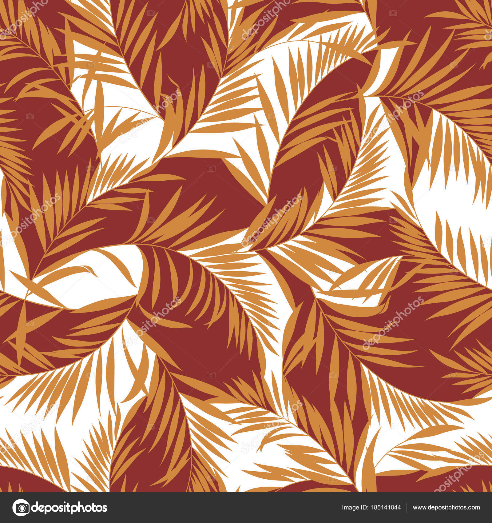 Tropical Plants Pattern Designed Tropical Plant Picture Seamless Stock ...