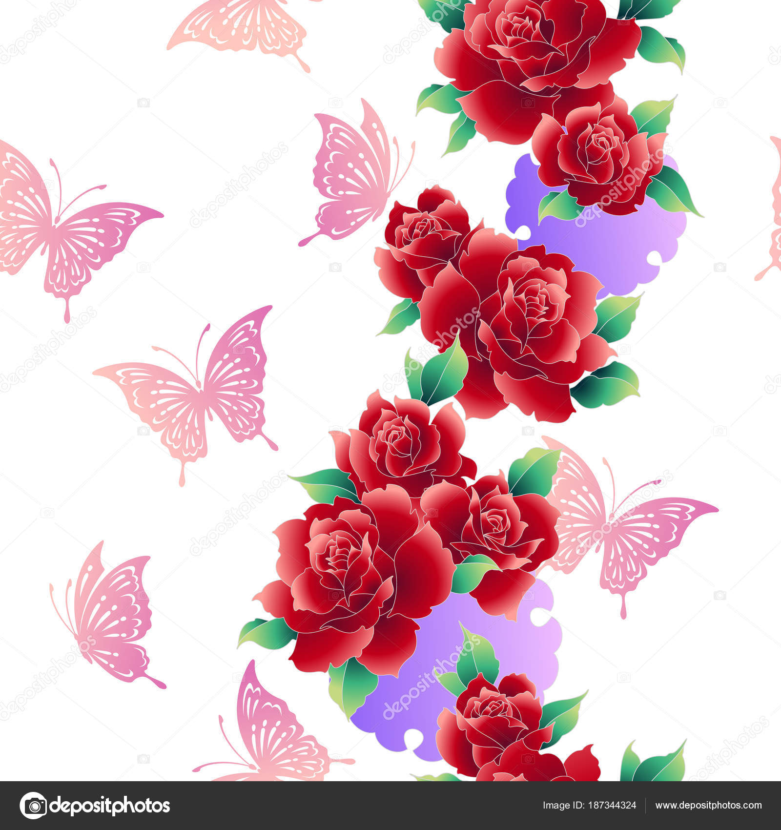 Japanese Style Rose Pattern Design Japanese Style Rose Flower Used ...