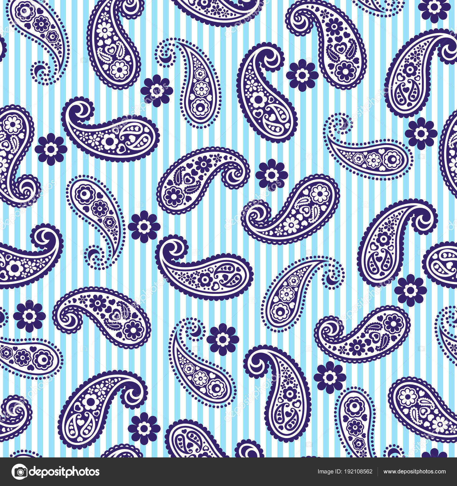 Simple Paisley Pattern Made Pattern Simple Paisley Seamless Work Stock ...