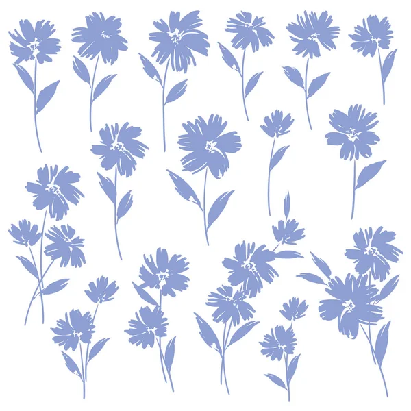 Simple blue flowers design Stock Vector Image by ©Dr.PAS #6328712