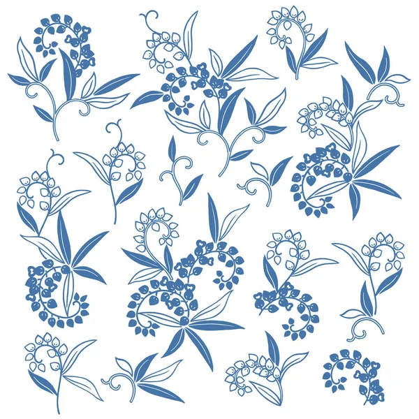 Simple blue flowers design — Stock Vector © Dr.PAS #6328712