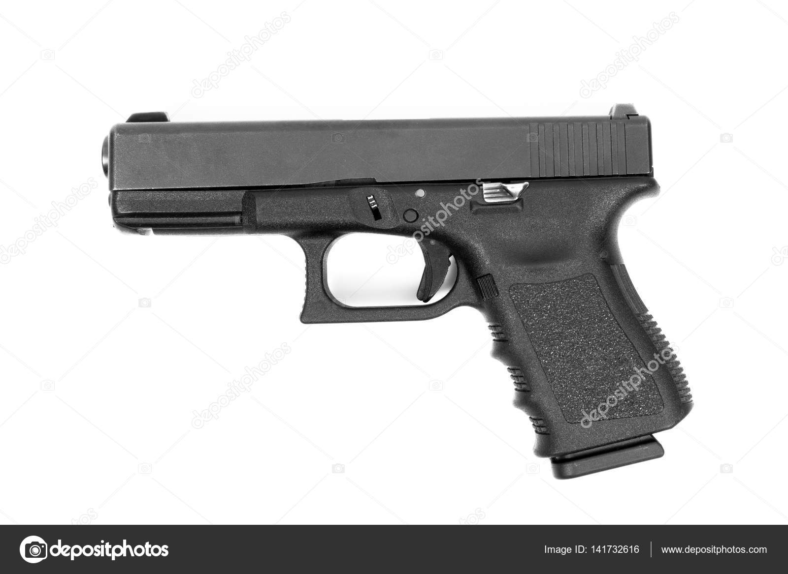 Handgun 9 mm isolated on white background Stock Photo by ©tanakax3 ...