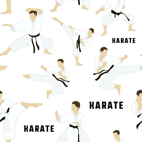 Karate pattern imágenes de stock de arte vectorial | Depositphotos