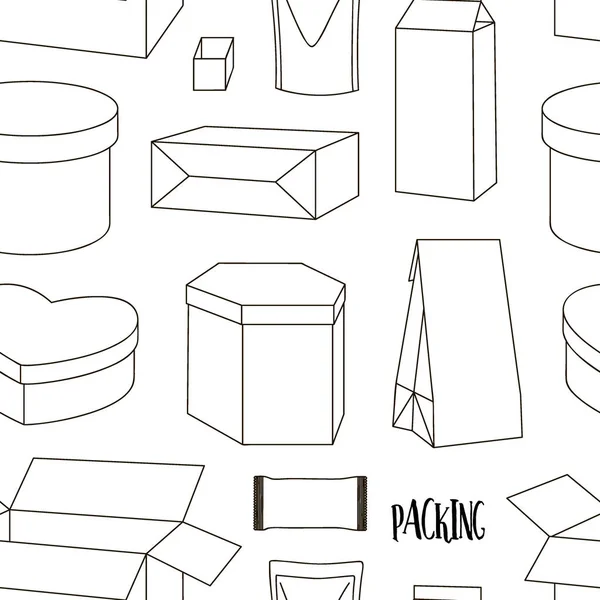 cardboard boxes diagram — Stock Vector © julydfg #22784930