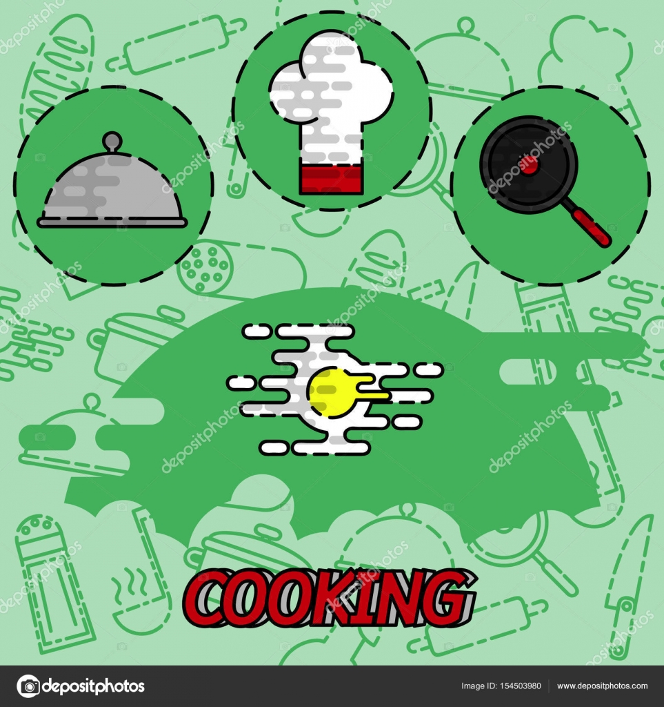 Cooking flat concept icons Stock Vector by ©Netkoff 154503980 Cooking flat concept icons Stock Vector by ©Netkoff 154503980