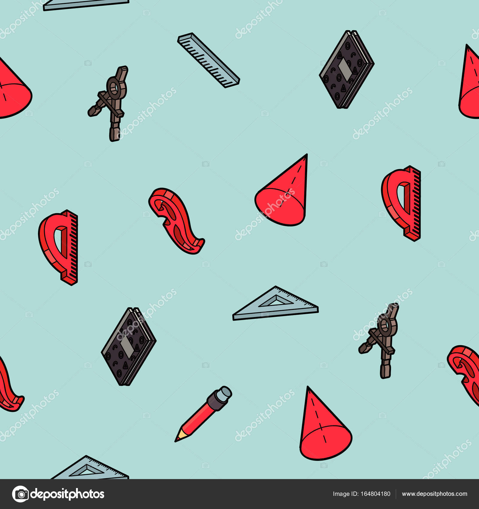 Geometry Color Outline Isometric Pattern Vector Illustration Eps Stock ...