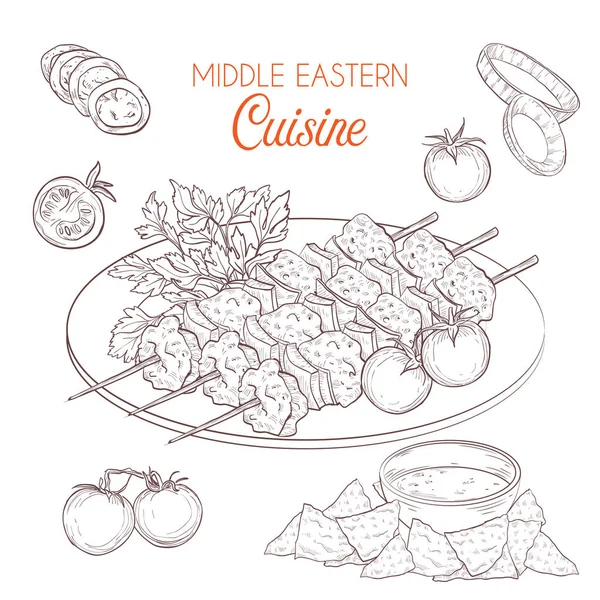 Middle eastern food Vector Art Stock Images | Depositphotos