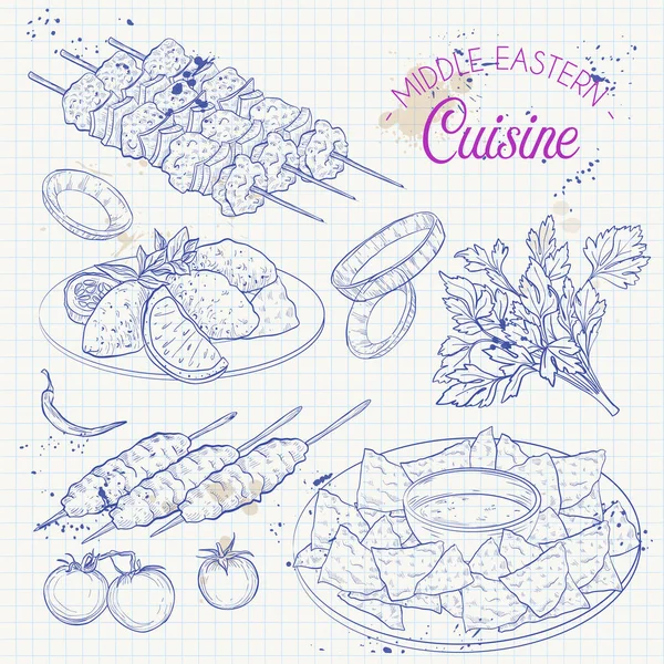 Middle eastern food Vector Art Stock Images | Depositphotos