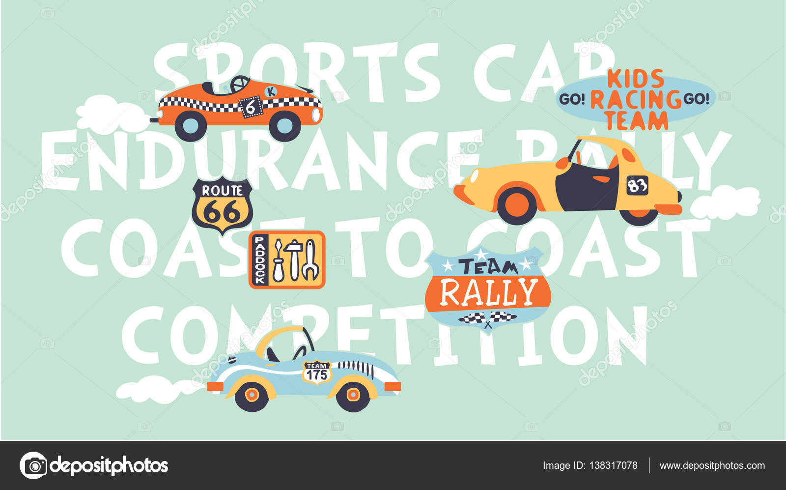 Kids cute racing team Stock Vector Image by ©ZiaMary #138317078