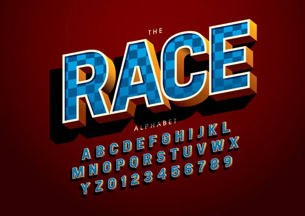 Race font imágenes de stock de arte vectorial | Depositphotos