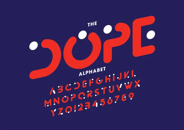 Pop Design Font Alphabet Template Colorful Vector Illustration Stylized ...