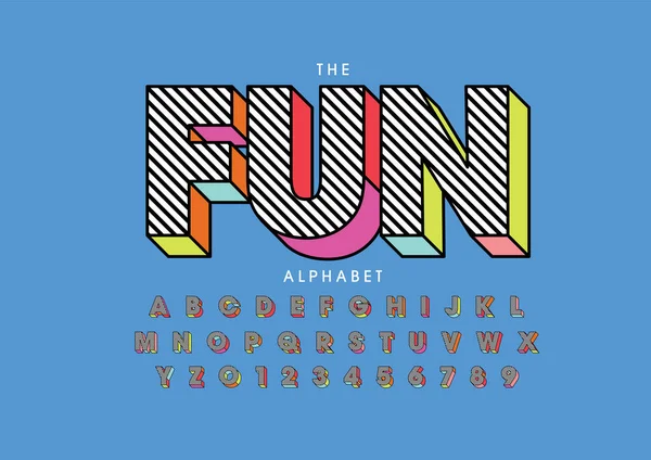 Ünnepi Betűtípus Ábécé Sablont Színes Vektoros Illusztráció Stilizált ...