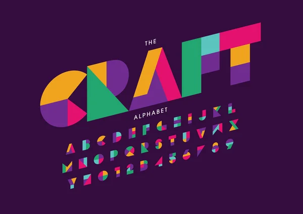 Pop Design Font Alphabet Template Colorful Vector Illustration Stylized ...