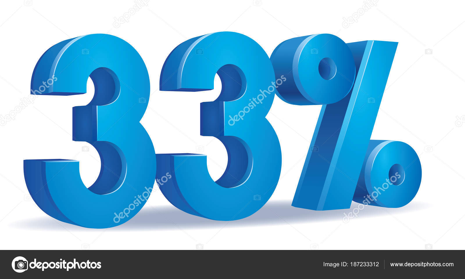 Illustration Vector Percent Blue Color White Background Stock Vector ...