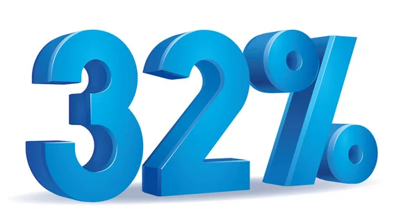 Illustration Vector Percent Blue Color White Background Stock Vector ...