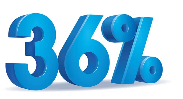 Illustration Vector Percent Blue Color White Background Stock Vector ...