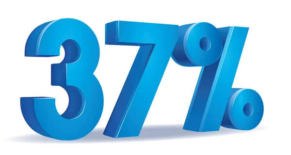 Illustration Vector Percent Blue Color White Background Stock Vector ...