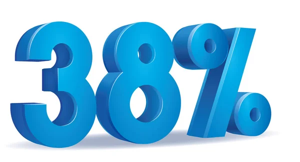 Illustration Vector Percent Blue Color White Background Stock Vector ...