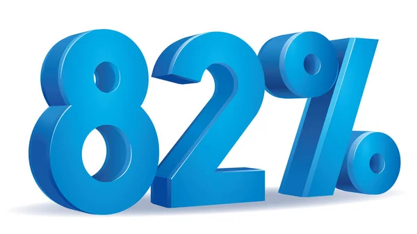 Illustration Vector Percent Blue Color White Background Stock Vector ...