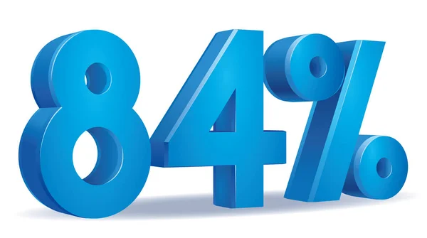 Illustration Vector Percent Blue Color White Background Stock Vector ...