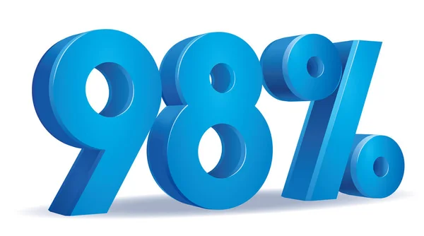 Illustration Vector 100 Percent Blue Color White Background Stock ...