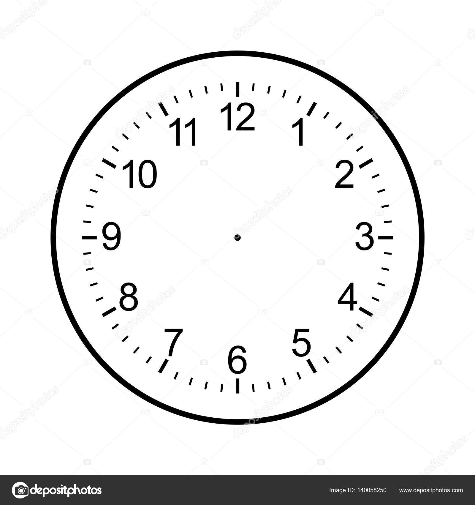 Clock wajah kosong terisolasi di latar belakang putih Vektor Stok oleh ...