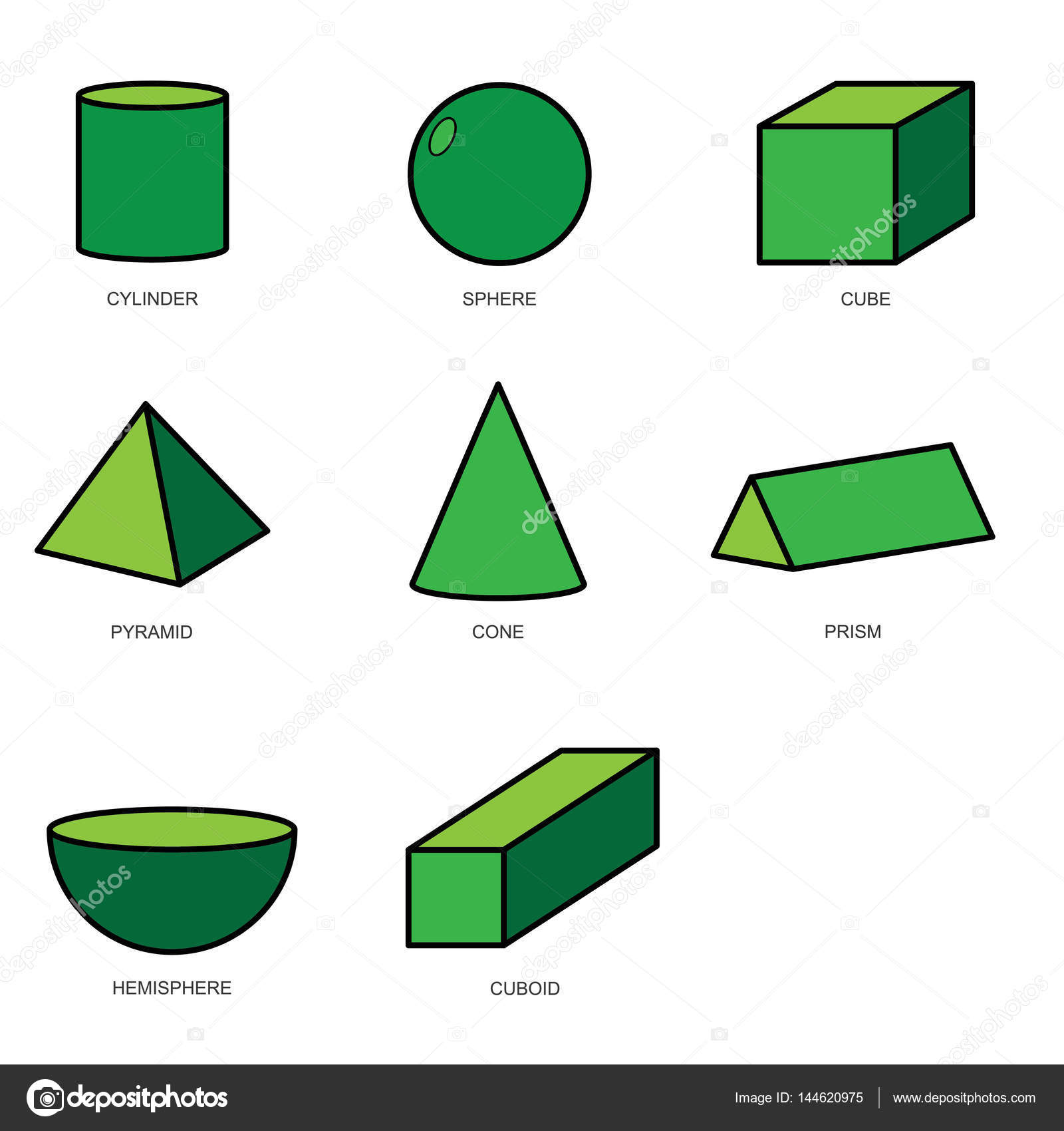 3d shape set isolated on white background vector.illustration eps10 ⬇ ...