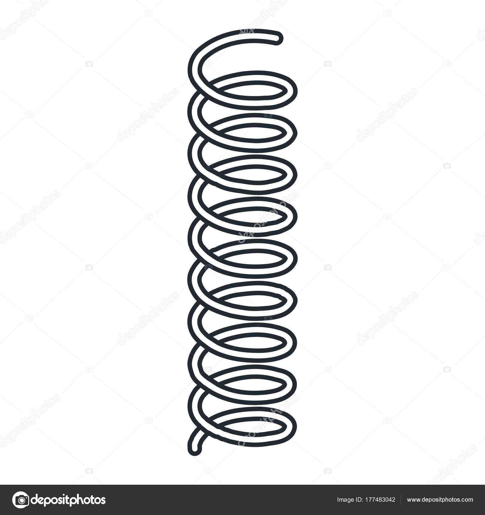 Coil Spring Steel Spring Metal Spring White Background Vector ...