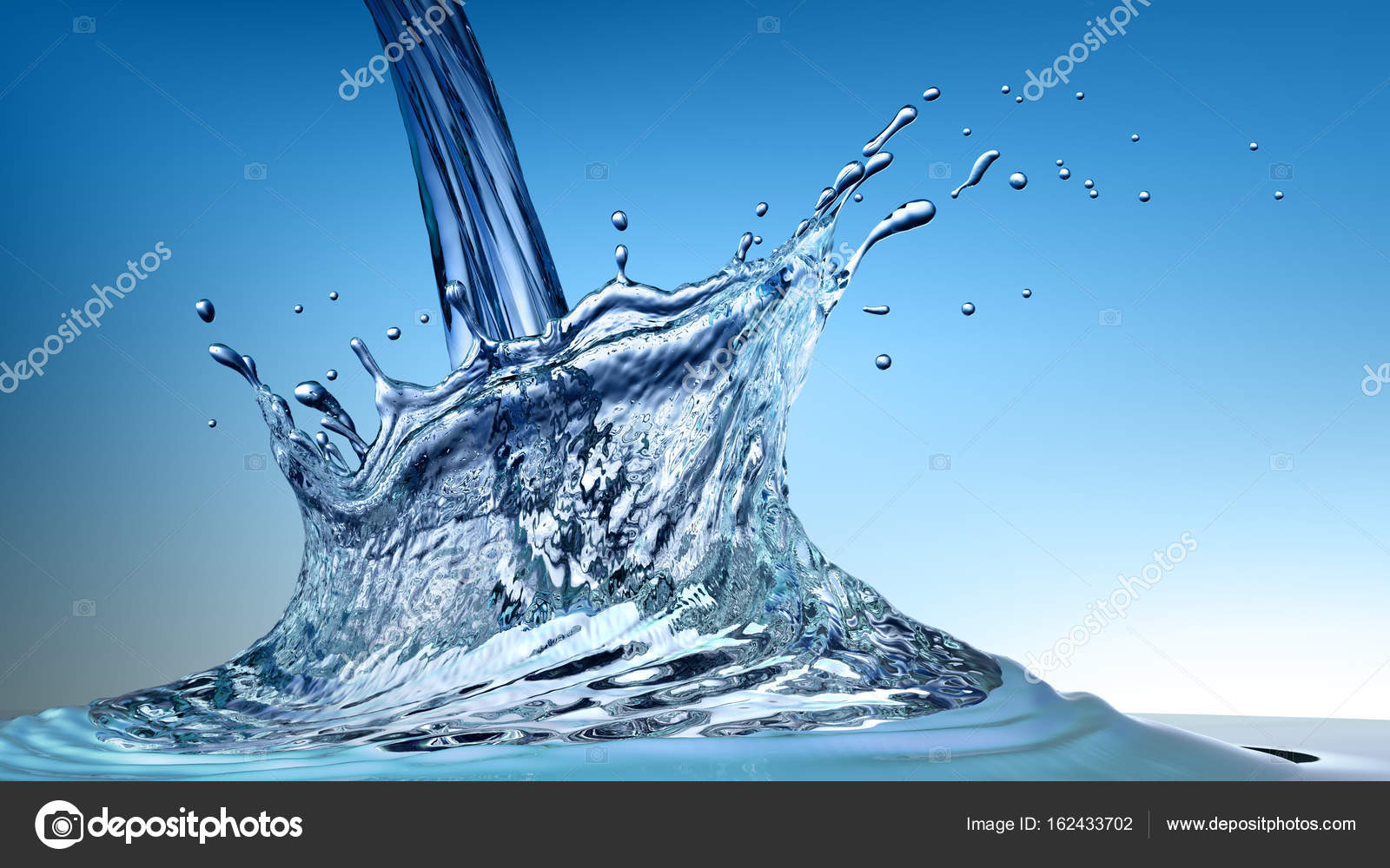 Splashed clear blue water Stock Photo by ©vitaliy_sokol 162433702