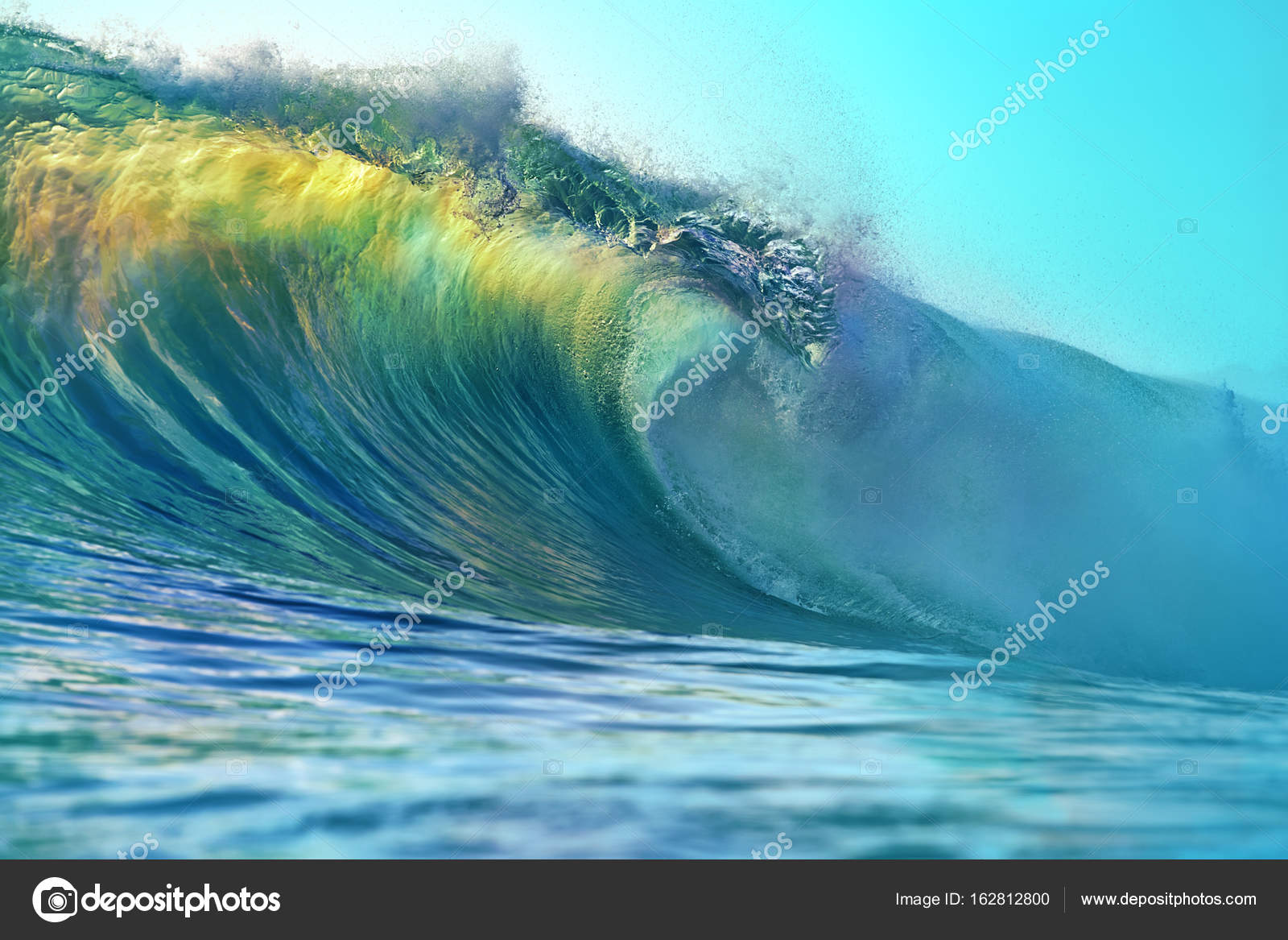 Ocean Wave. Tropical sea water. Surfing swell with nobody Stock Photo ...
