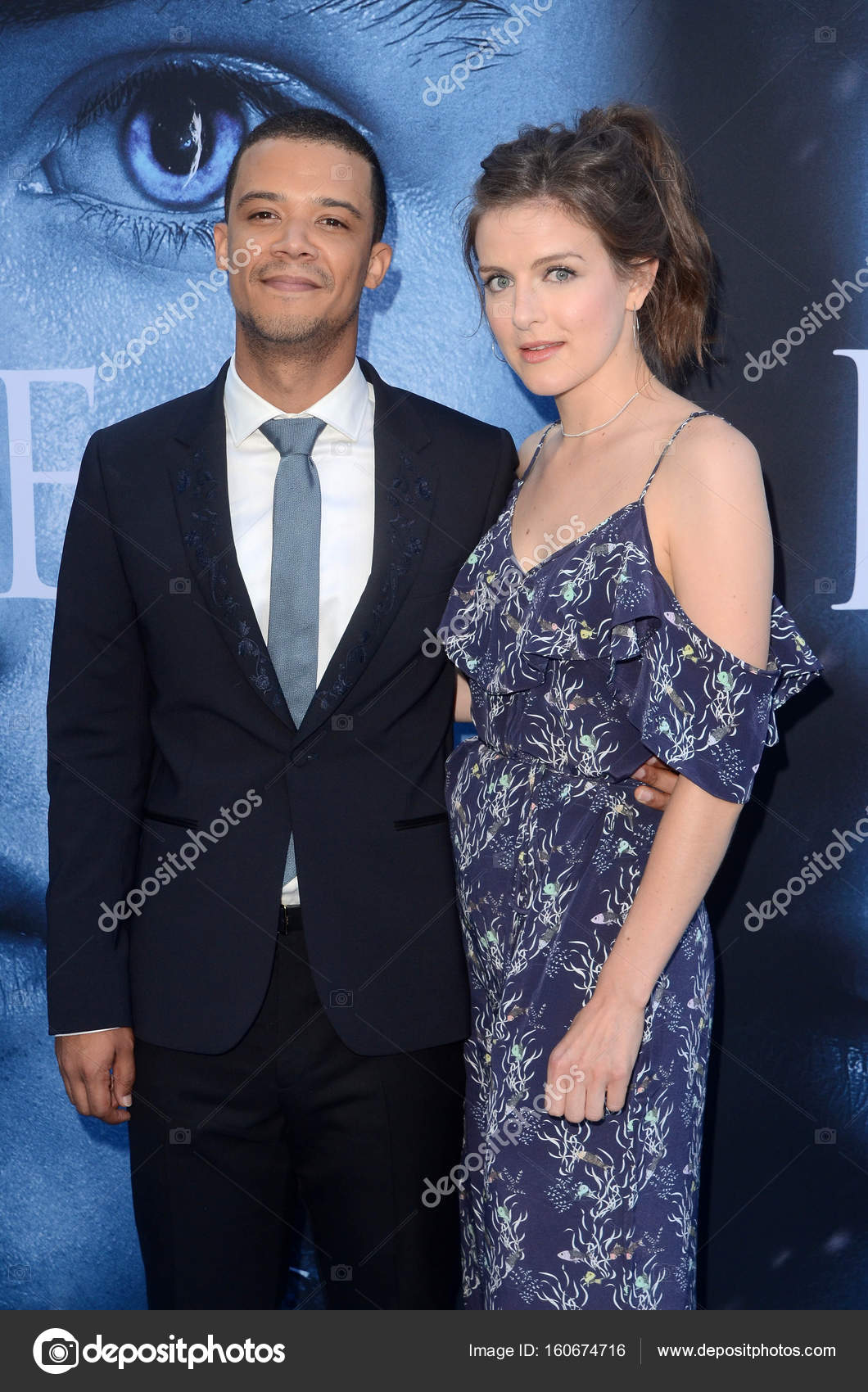 Actor Jacob Anderson with his wife Aisling Loftus — Stock Editorial ...