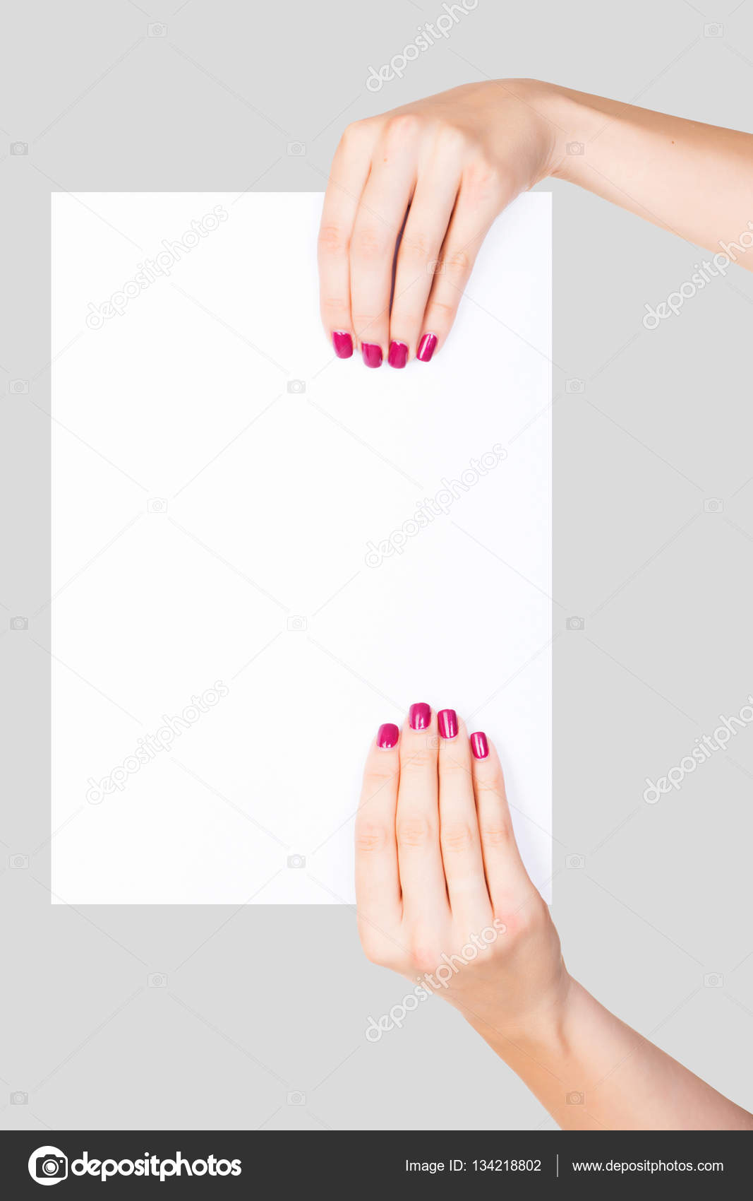 Female Hand Holding Paper
